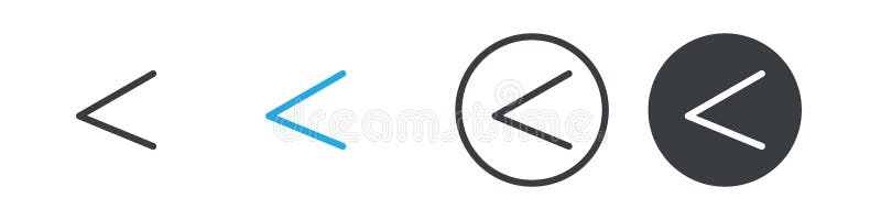 Is less Than Icon Vector Logo Outline Stock Vector - Illustration of ...