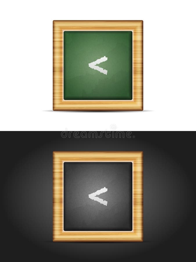Less Than Sign on Chalkboard Stock Vector - Illustration of white ...