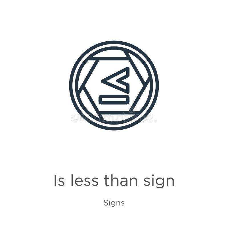 Is less Than Sign Vector Icon in 6 Different Modern Styles. Black, Two ...
