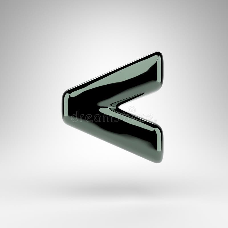 Less Than Symbol on White Background. 3D Sign with Orange Terrazzo ...