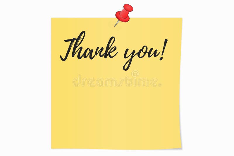 Thank you stock illustration. Illustration of postit - 218961660