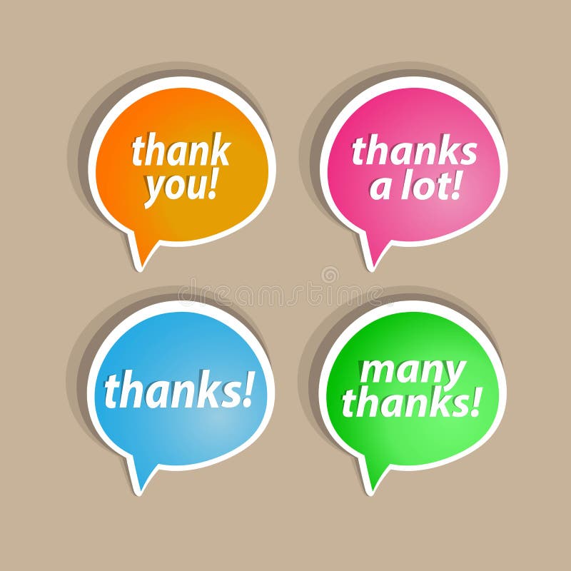 Thanks a Lot Message Bubble Illustration Stock Illustration ...
