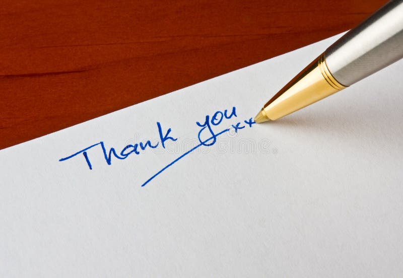 Writing Thank You Card stock photo. Image of thanks, thank - 7066696