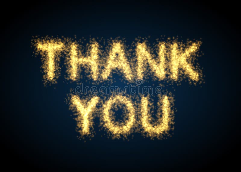 THANK YOU - Abstract Background, Sign from Light Particles. Vector ...