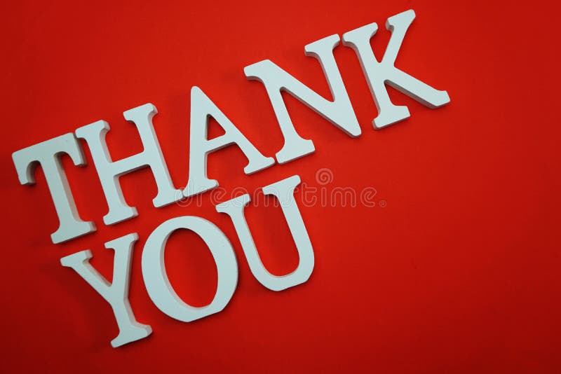 Thank You Alphabet Letters on Red Background Stock Photo - Image of ...