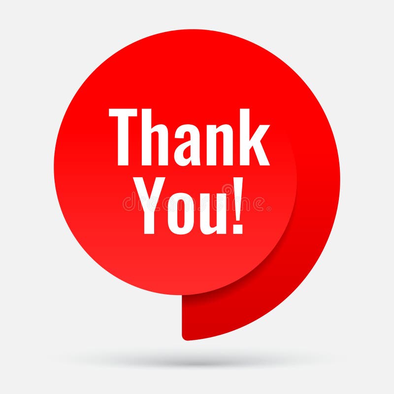 Thank You Banner. Red Paper Banner Stock Vector - Illustration of ...