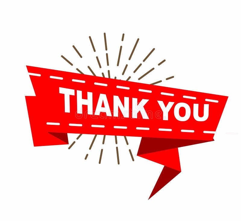 Thank You Banner with Sunburst Design Vector Stock Vector ...