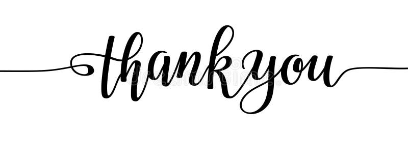 Thank You Black Lettering Phrase. Design Element Stock Vector ...