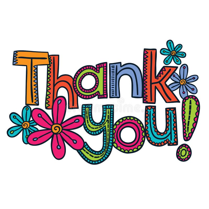 Thank You Bright Lettering Stock Illustrations – 1,746 Thank You Bright ...