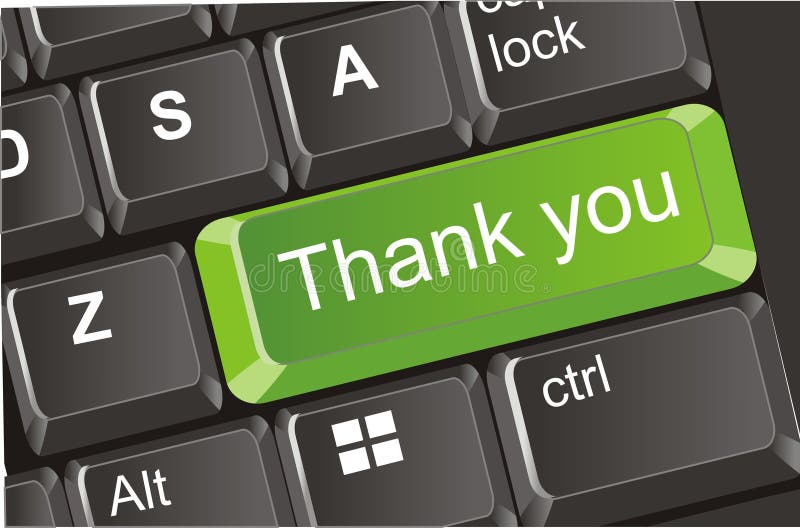 Thank you button stock illustration. Illustration of work - 151466786