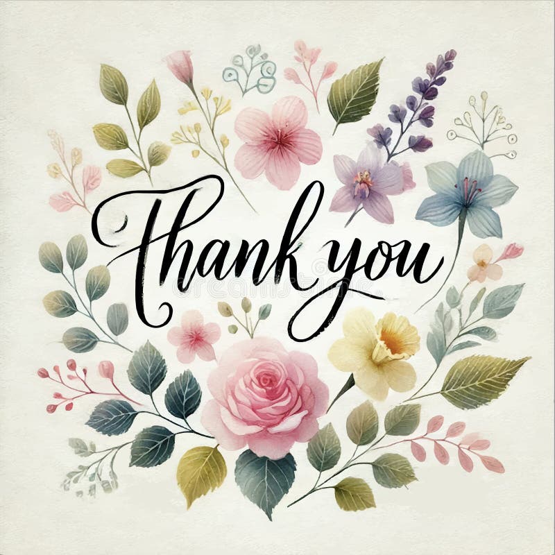 Thank You Calligraphy Design in Vector Stock Vector - Illustration of ...