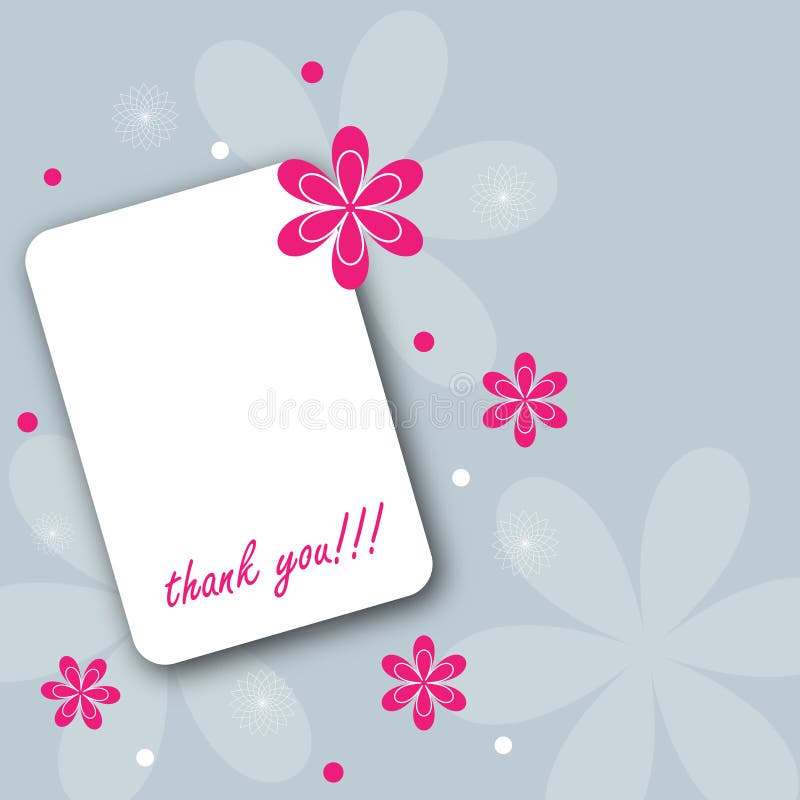 Thank you card stock vector. Illustration of communication - 21618127