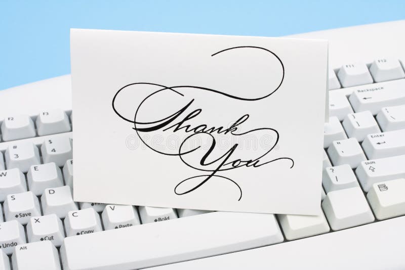 Thank You Card stock image. Image of technology, surprise - 5810085