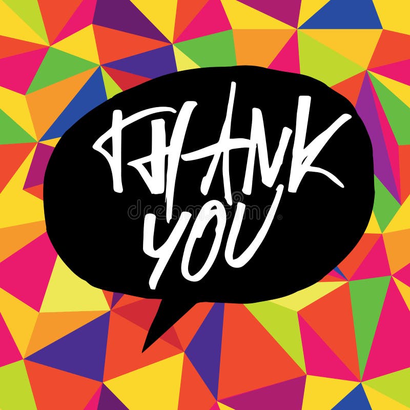 Thank You Card Colorful, Vector Stock Vector - Illustration of abstract ...