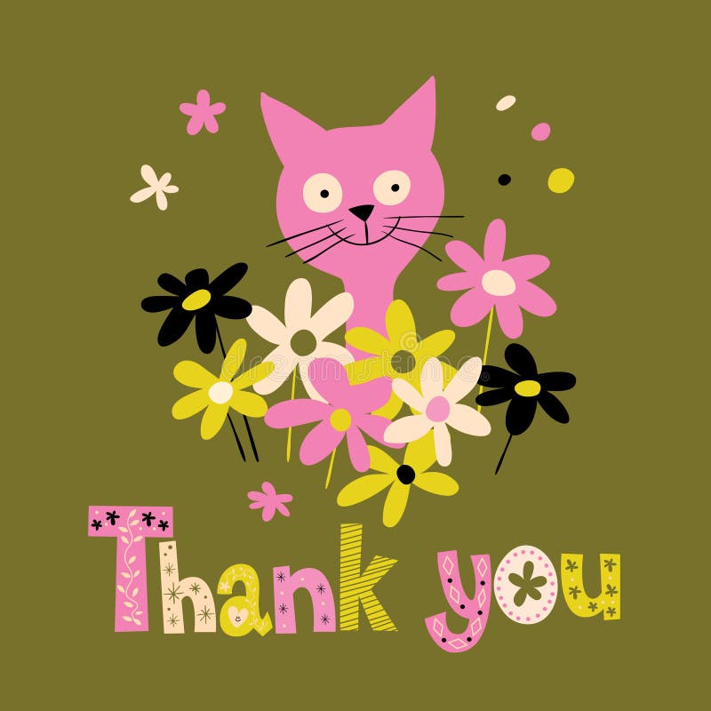 Cat Thank You Stock Illustrations – 502 Cat Thank You Stock ...