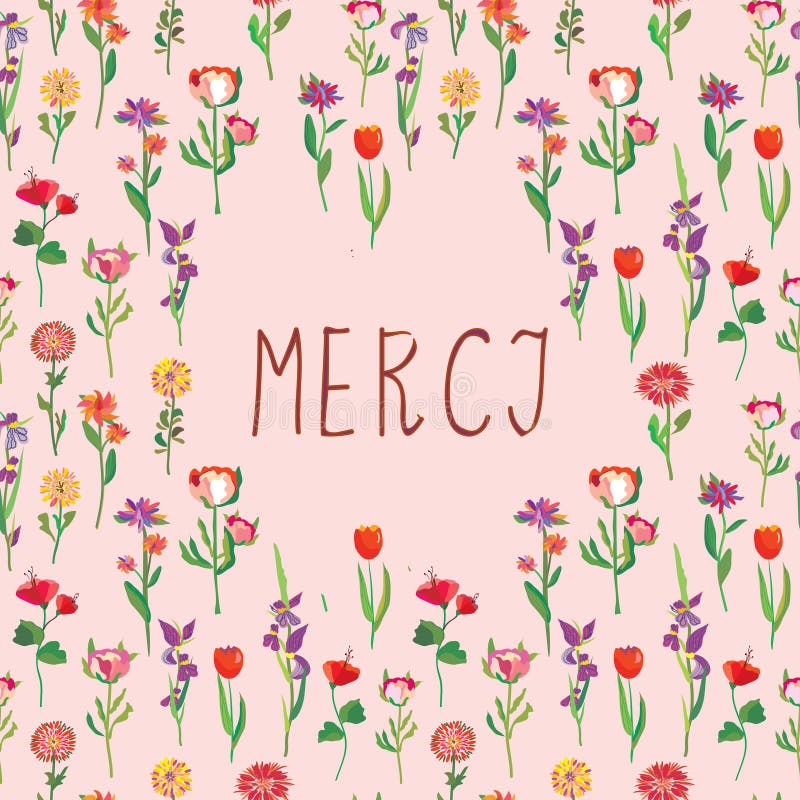 Merci card stock illustration. Illustration of greeting - 99846105