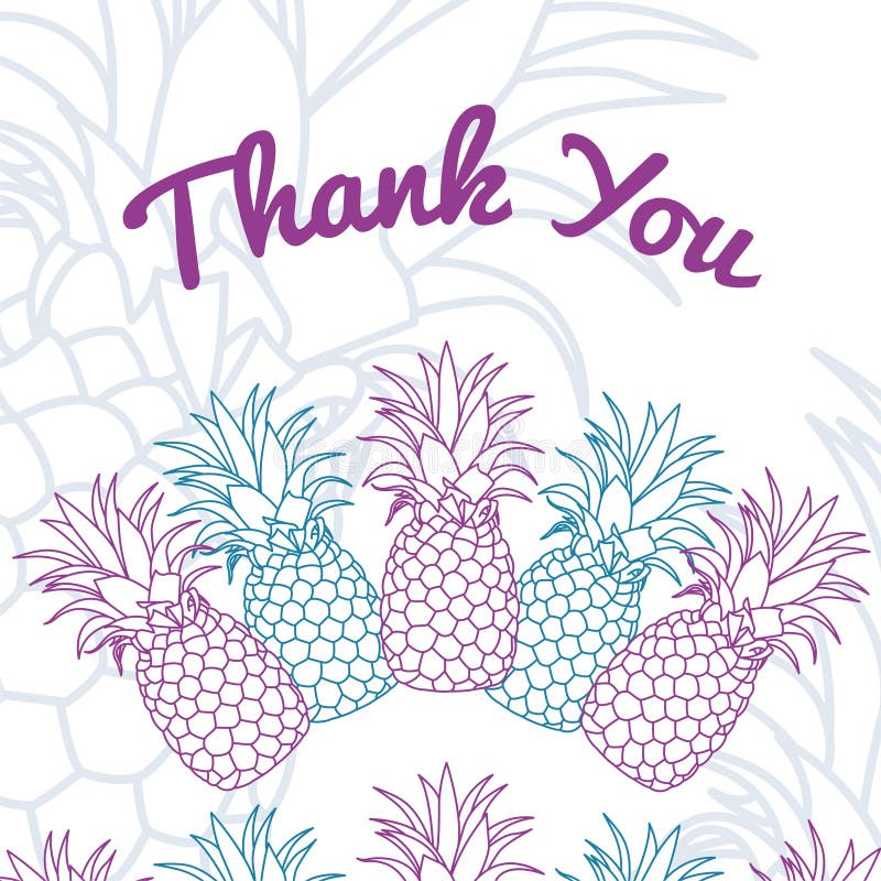 Pineapple Thank You Stock Illustrations – 27 Pineapple Thank You Stock ...