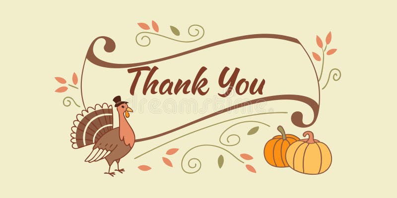 Thank You Classic Lettering with Decorative Elements Stock Vector ...