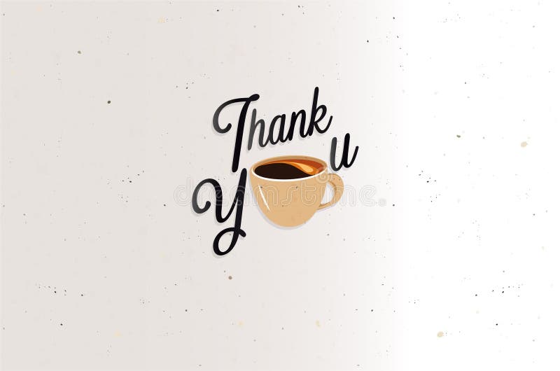 Thank You with Coffee Cup Vector Stock Vector - Illustration of people ...