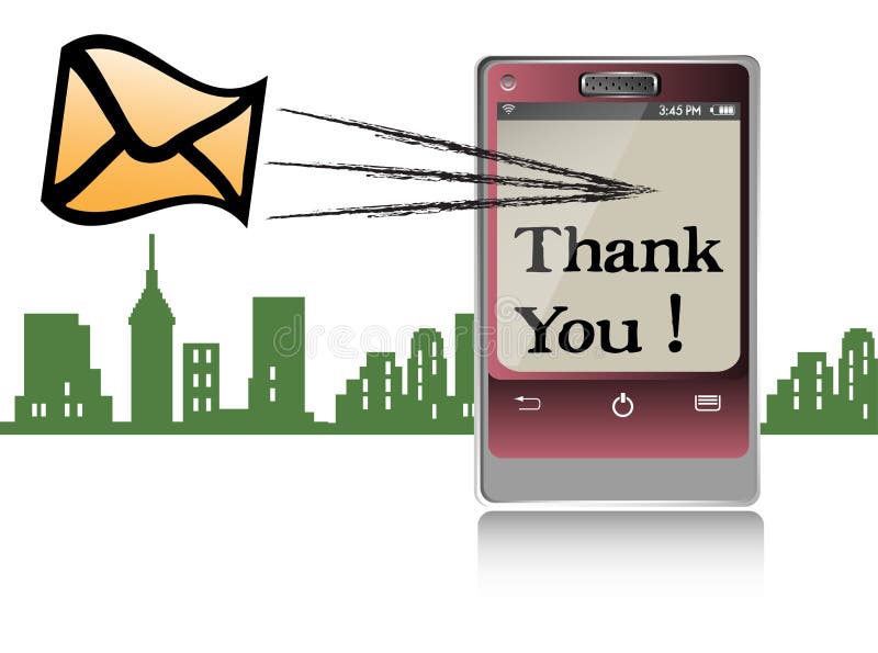 Thank you stock vector. Illustration of technology, telecommunications ...