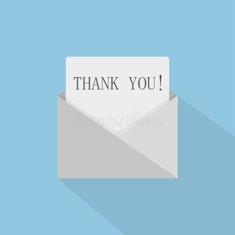 Thank You Note Envelope Stock Illustrations – 102 Thank You Note ...