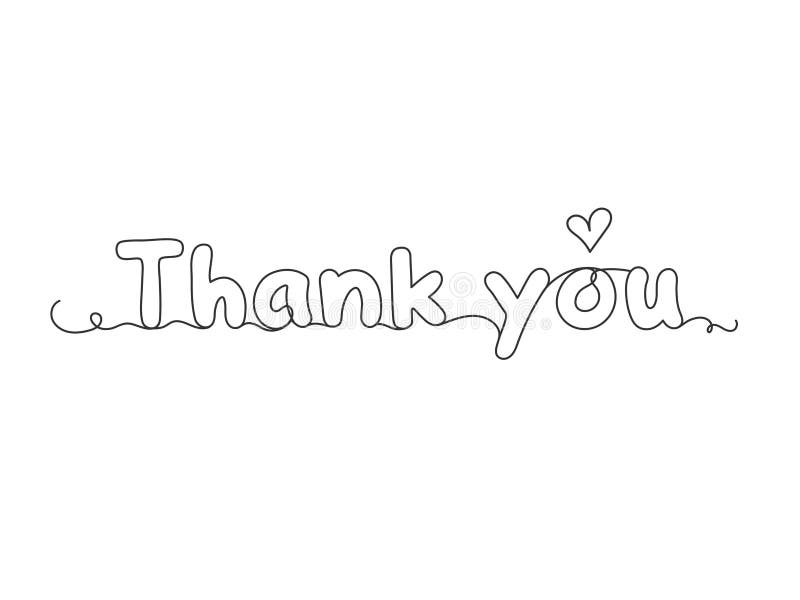 Thank You Line Art Stock Illustrations – 3,735 Thank You Line Art Stock ...