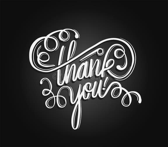 Thank You in Cursive Script Vector Stock Vector - Illustration of ...