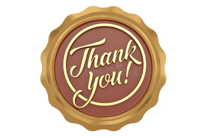 Thank You Word 3D Logo Isolated on White Background 3D Illustration ...