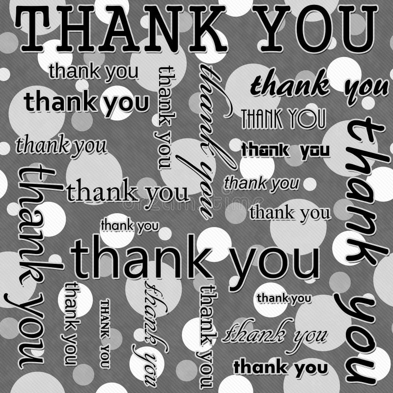 Thank You Design with Gray and White Hearts Tile Pattern Repeat Stock ...