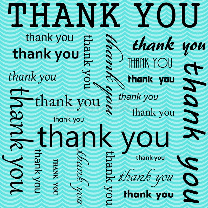 Thank You Design with Teal Polka Dot Tile Pattern Repeat Backgro Stock ...