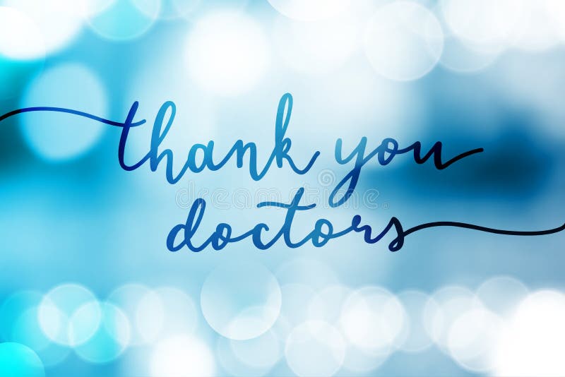 Thank You Doctors Vector Lettering on Lights Stock Vector ...
