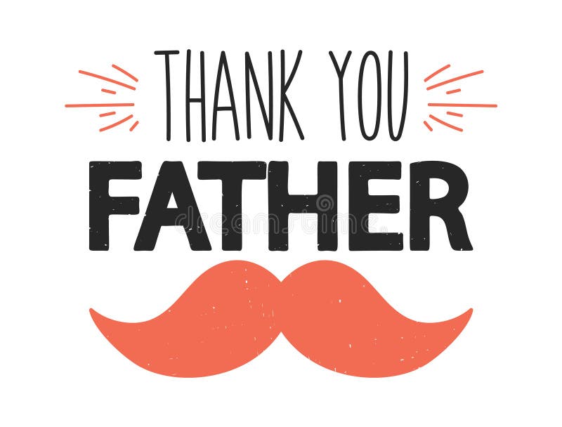 Thank You Father Badge Design Stock Vector - Illustration of ...