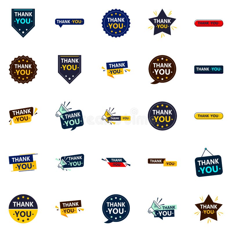 Thank You 25 Fresh Vector Elements for a Modern Twist on Gratitude ...