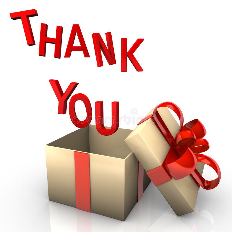 Thank You Gift stock illustration. Illustration of ribbon - 25104455