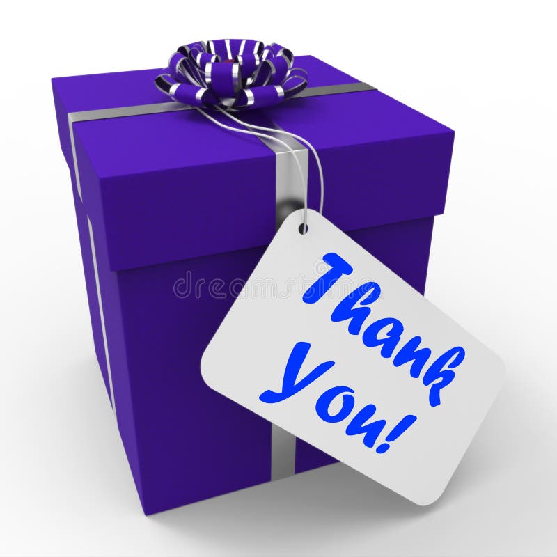 Thank You Gift Means Grateful and Appreciative Stock Illustration ...