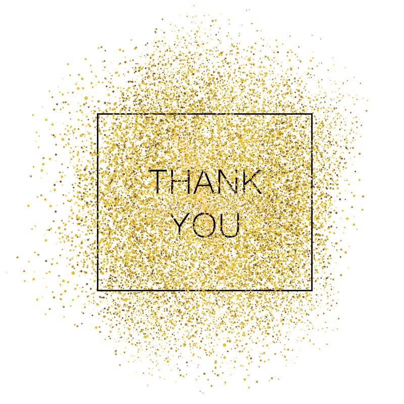 Thank You Gold Text Background Vector Illustration Design Id Card Image ...
