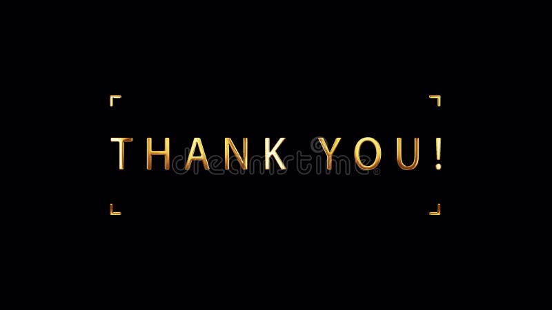 Thank You Golden Text with Light Motion Animation Element Stock Footage ...