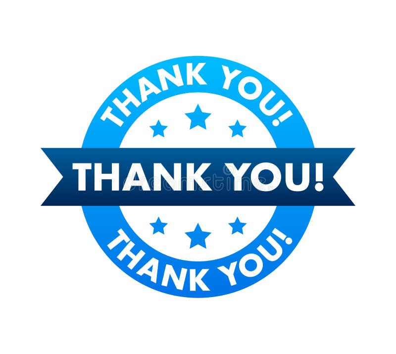 Thank You Green Label on White Screen. Vector Stock Illustration. Stock ...