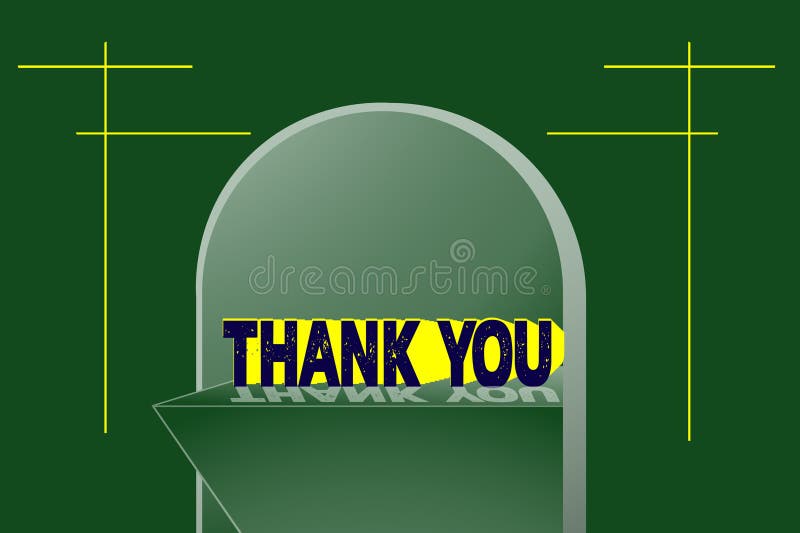 Thank You Greeting Design Vector Illustration on Gradient Structure ...