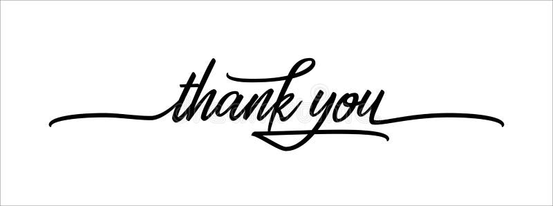 Thank You Hand Lettering Design Thank You Calligraphy Stock