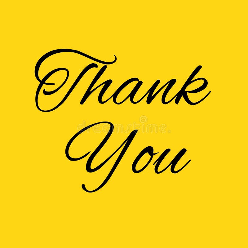 Thank You Hand Lettering. Tank You Card. Vector Calligraphy Stock ...