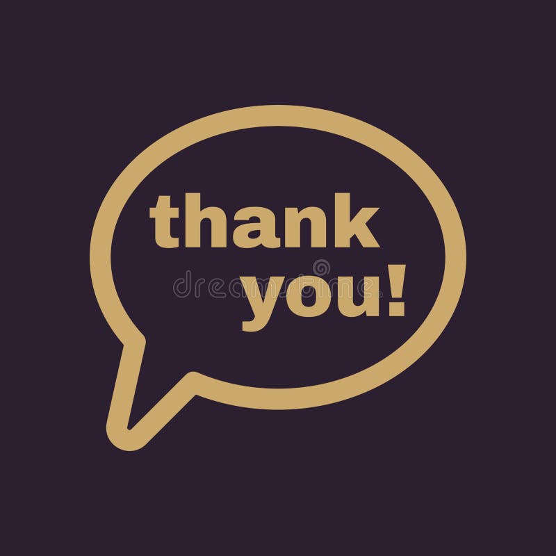 The Thank You Icon. Thanks Symbol Stock Vector - Illustration of thank ...