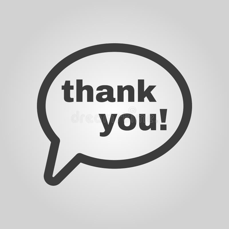 The Thank You Icon. Thanks Symbol Stock Vector - Illustration of ...