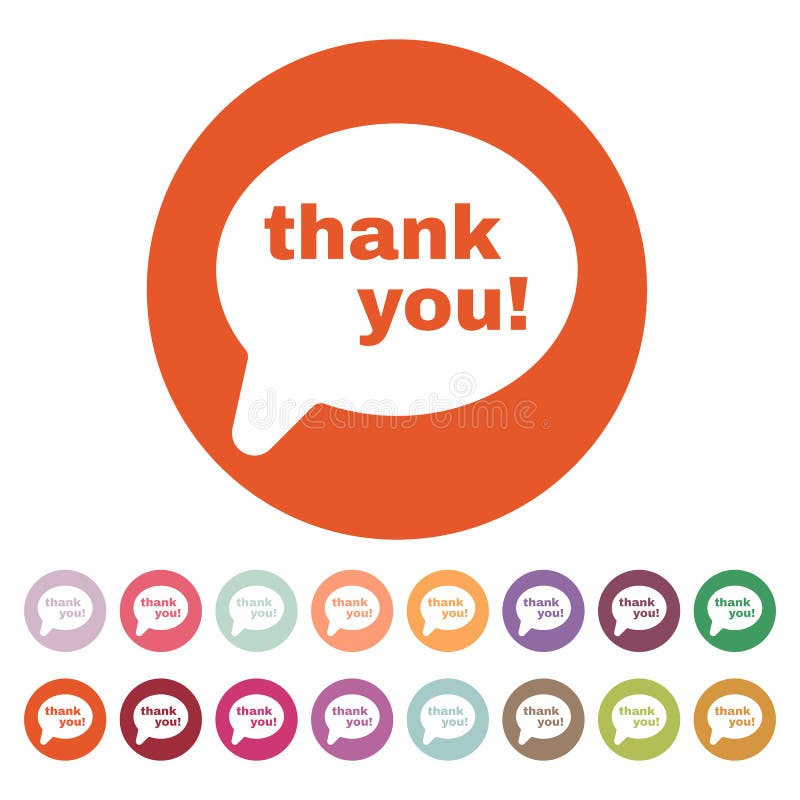 The Thank You Icon. Thanks Symbol Stock Vector - Illustration of ...
