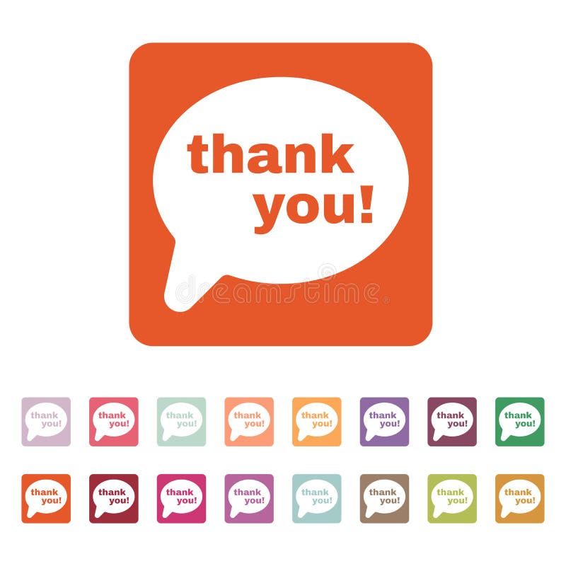 The Thank You Icon. Thanks Symbol Stock Vector - Illustration of ...