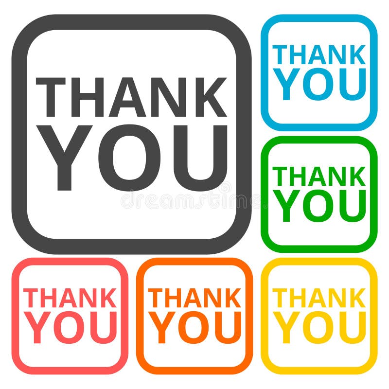Thank you icons set stock vector. Illustration of hand - 85796582