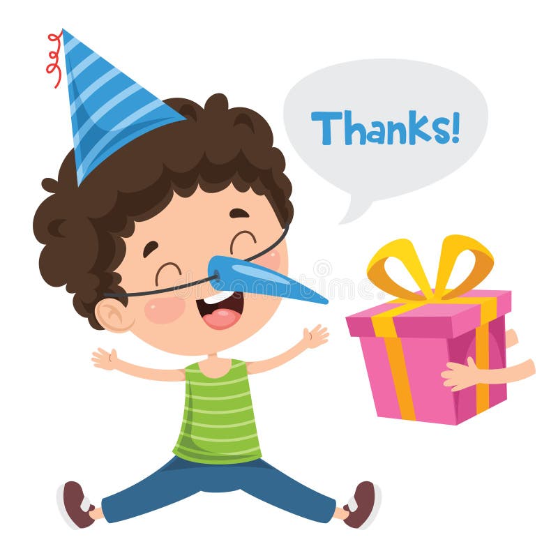 Thank You Illustration with Cartoon Characters Stock Vector ...