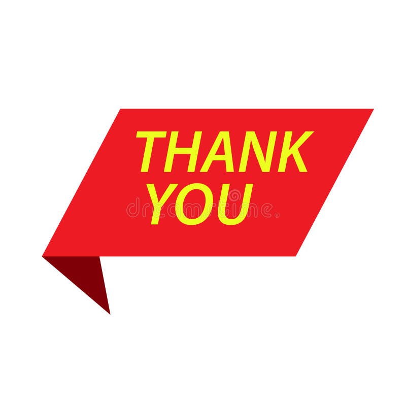 Thank You Label. Flat Design Speech Icon Stock Vector - Illustration of ...