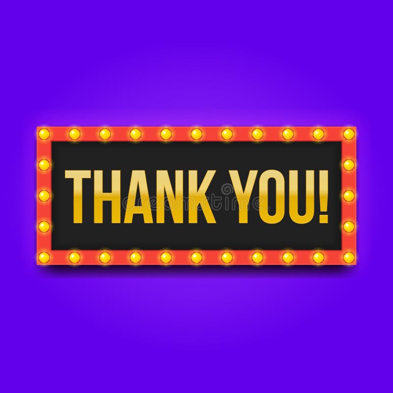 Thank You Labels with Light Effects, Signboard Stickers with Text of ...