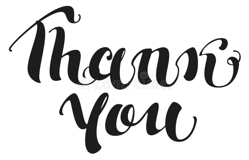 Thank you. Lettering text stock vector. Illustration of hand - 80056485